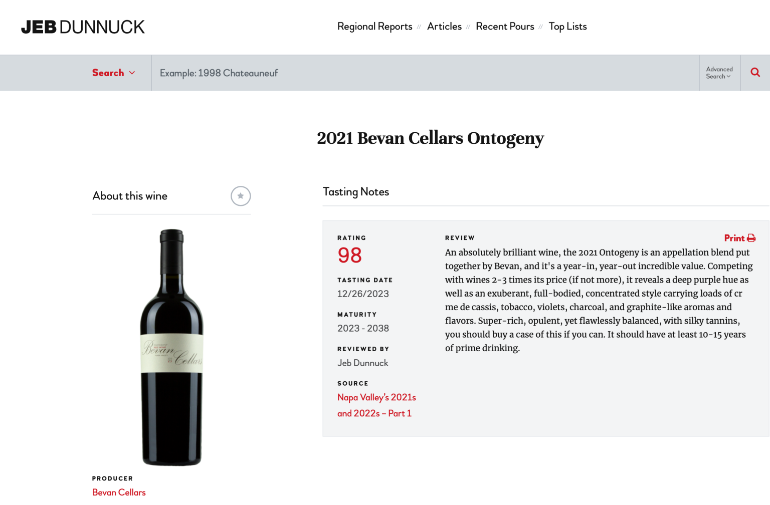 PRESS - Bevan Cellars